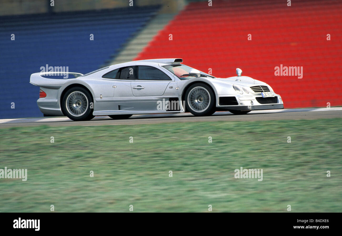 Car, Mercedes CLK GTR, roadster, coupe/Coupe, model year 1999, silver ...