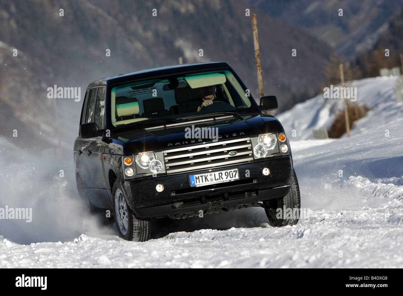 Car, Range Rover V8, cross country vehicle, silver, model year 2002 ...