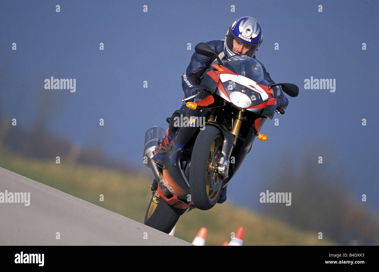 engine cycle, Aprilia RSV mille R, Sports motor cycle, Sportsman, black ...