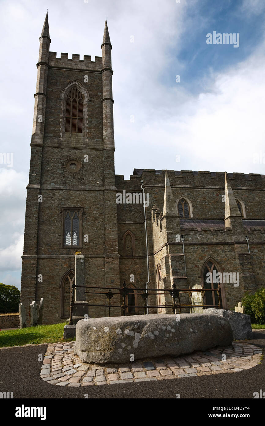 Down Cathedral and St Patrick's grave, Downpatrick, County Down ...
