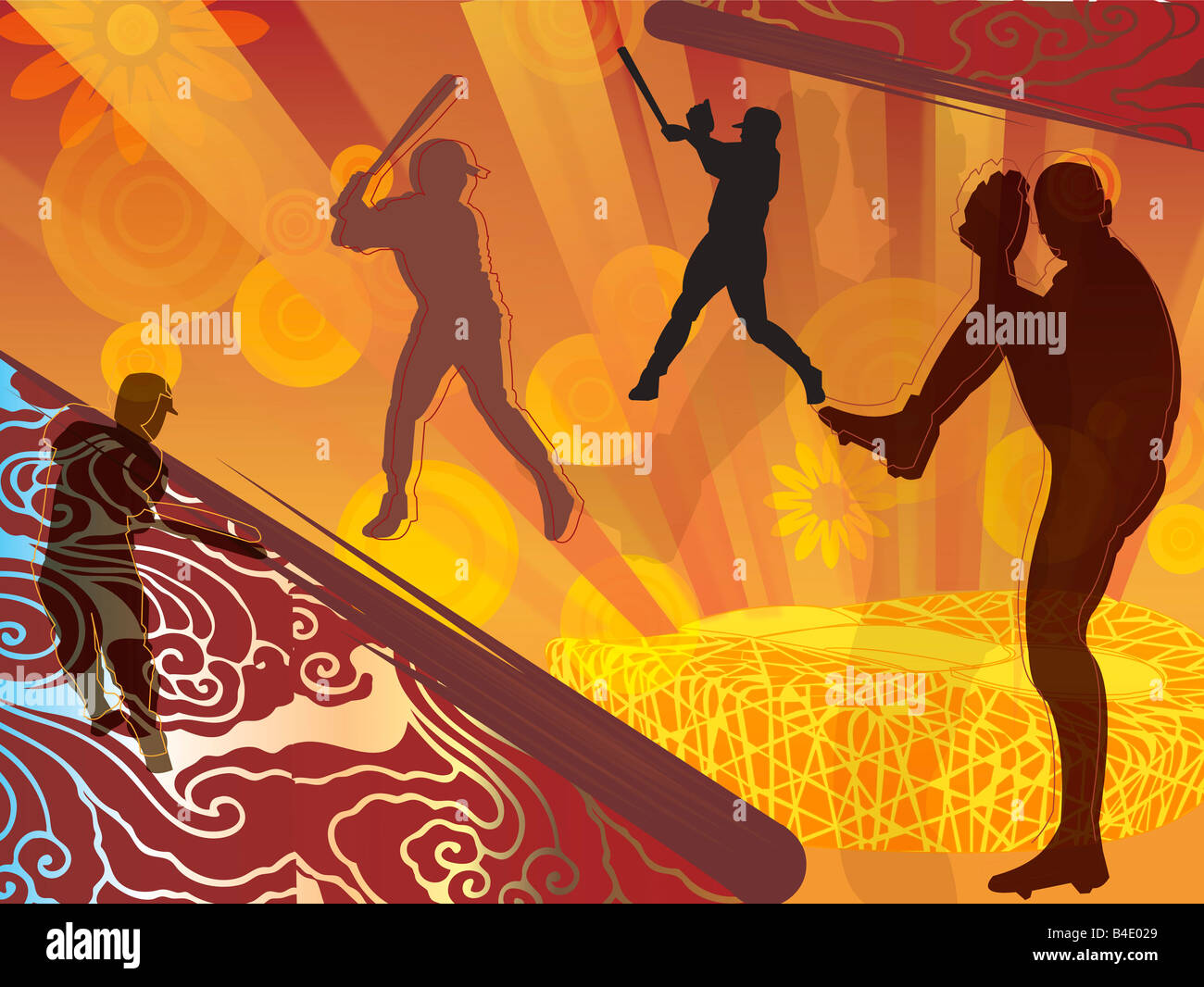 baseball play,Composite Illustration Stock Photo - Alamy