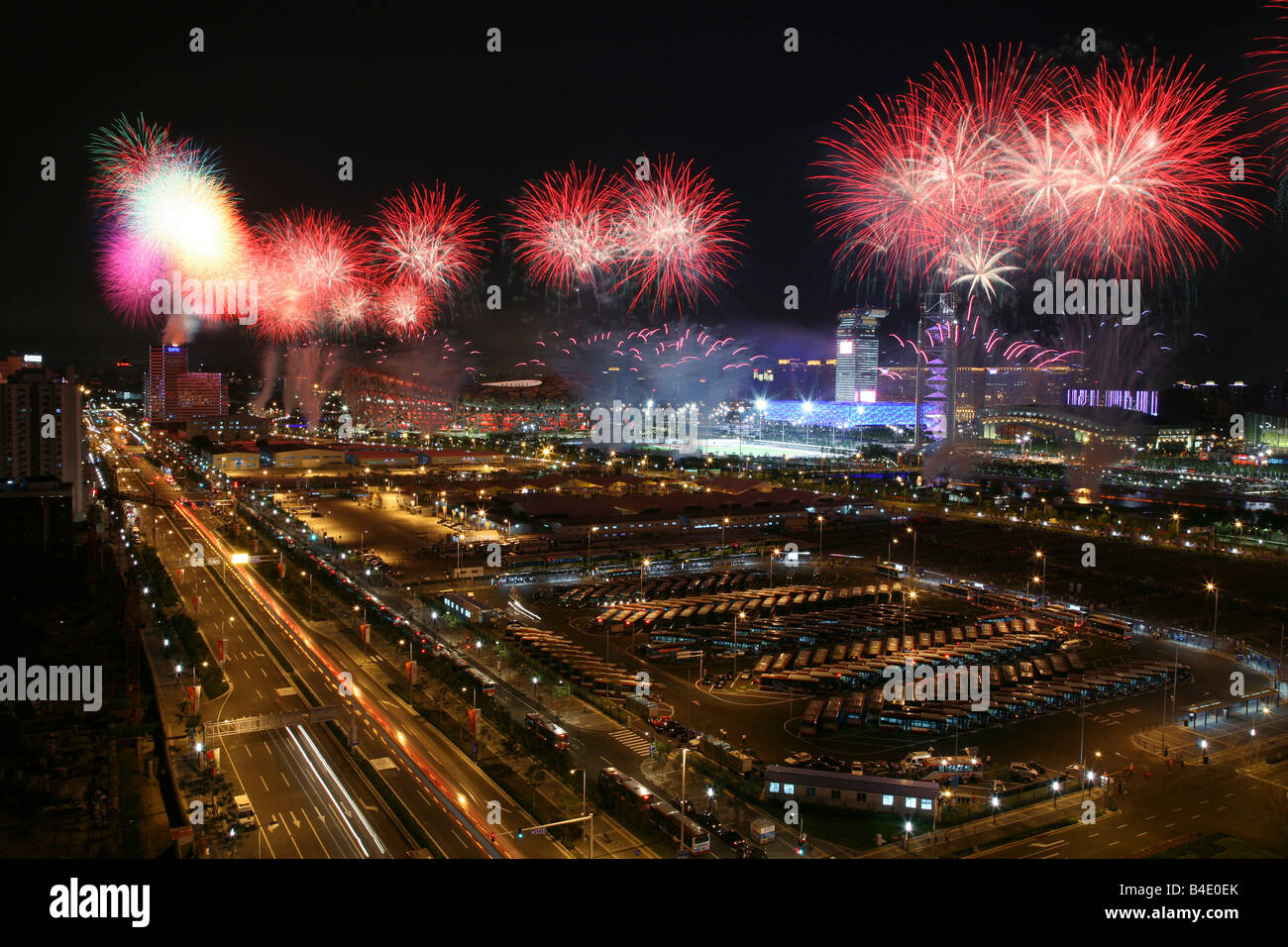Fireworks Of Beijing Olympic Games Ceremony,Beijing Stock Photo - Alamy