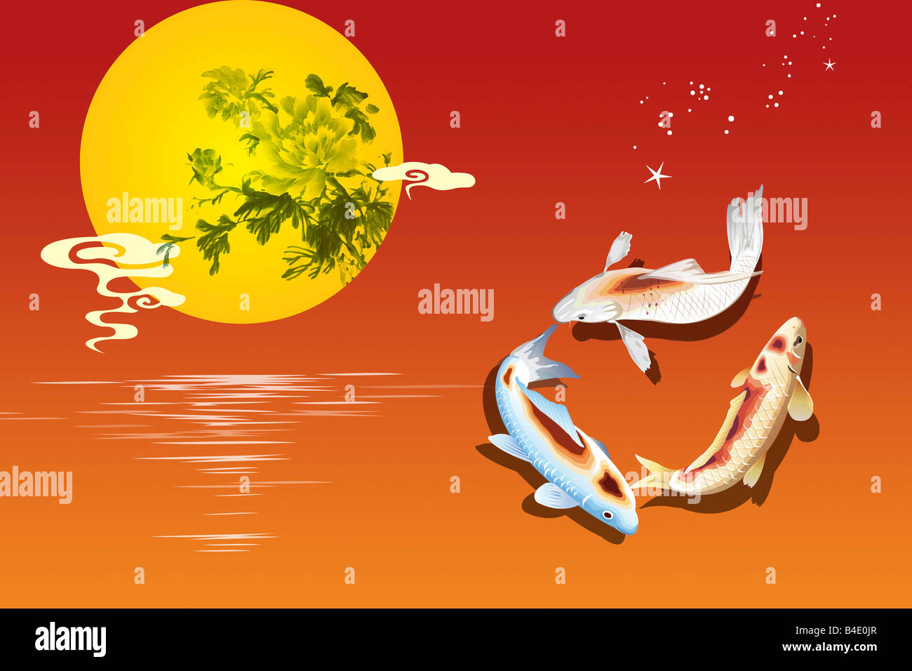 Chinese painting fish hi-res stock photography and images - Alamy