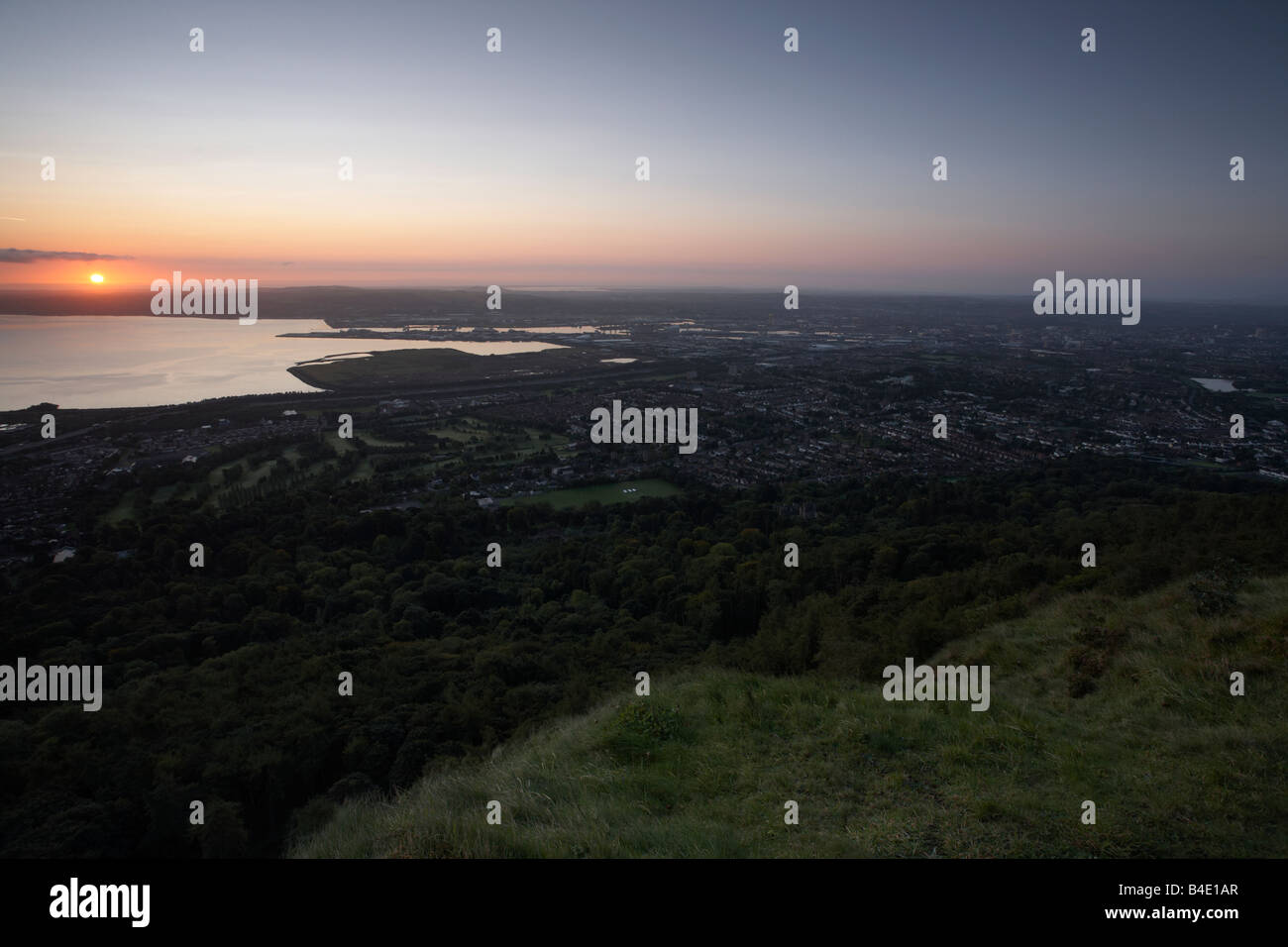 View from top of Cave Hill overlooking Belfast belfast northern ireland ...