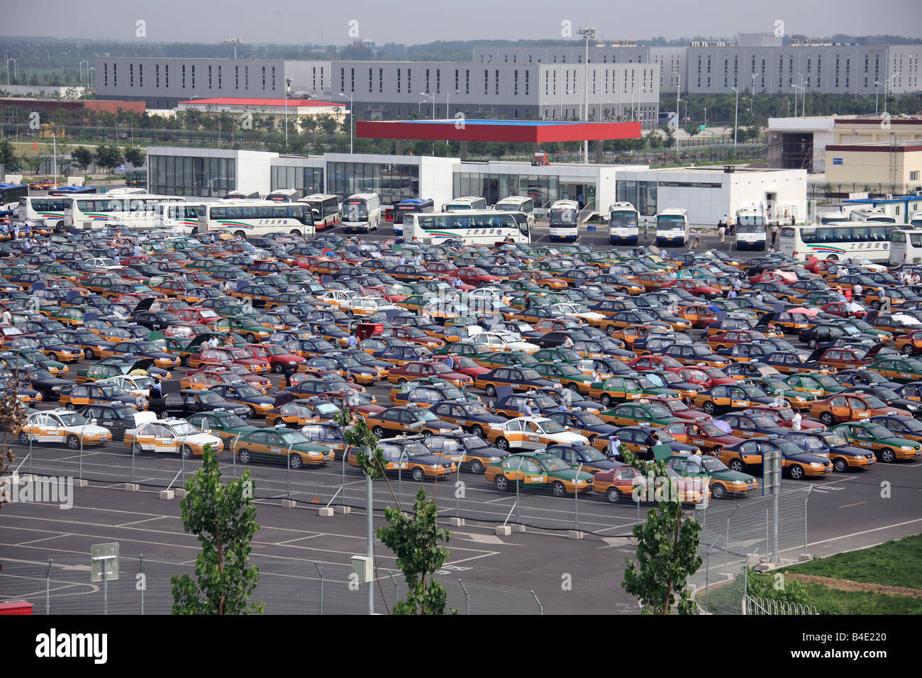 Parking Lot In Airport,Beijing,China Stock Photo - Alamy