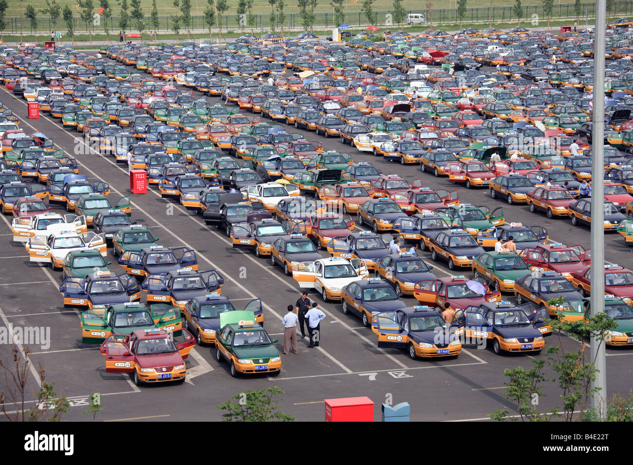 Parking Lot In Airport,Beijing,China Stock Photo - Alamy