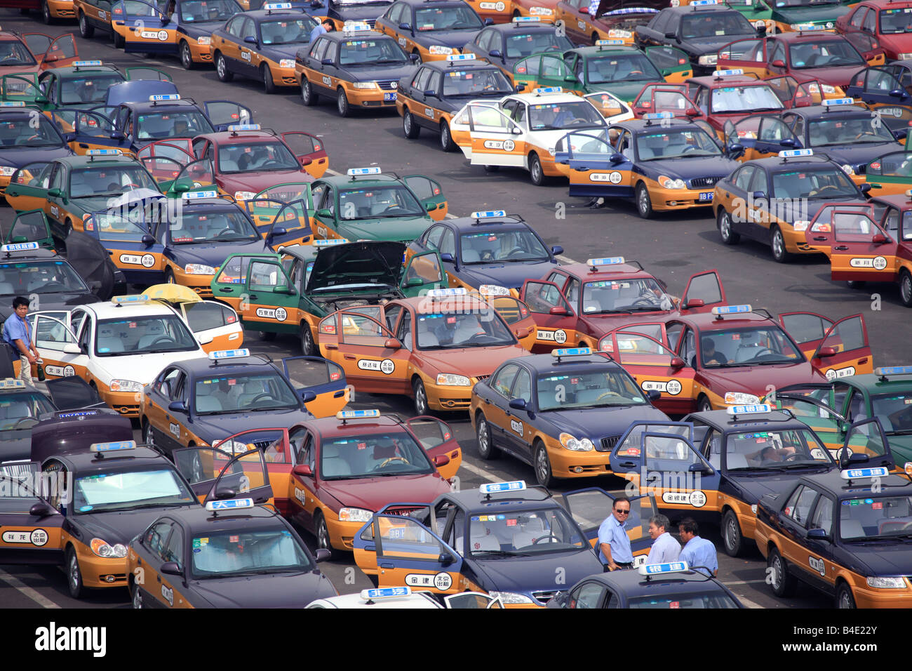 Parking Lot In Airport,Beijing,China Stock Photo - Alamy