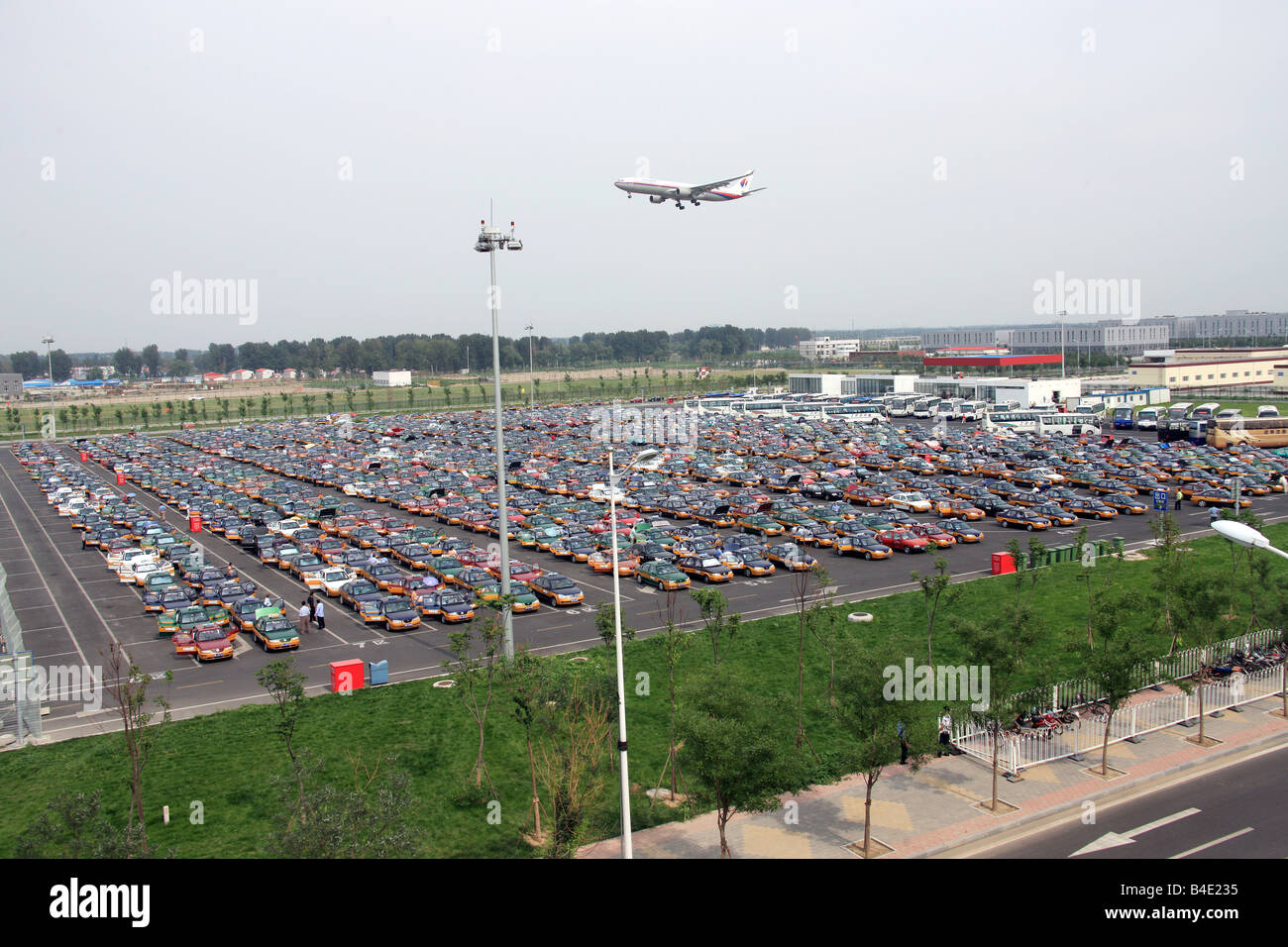 Parking Lot In Airport,Beijing,China Stock Photo - Alamy