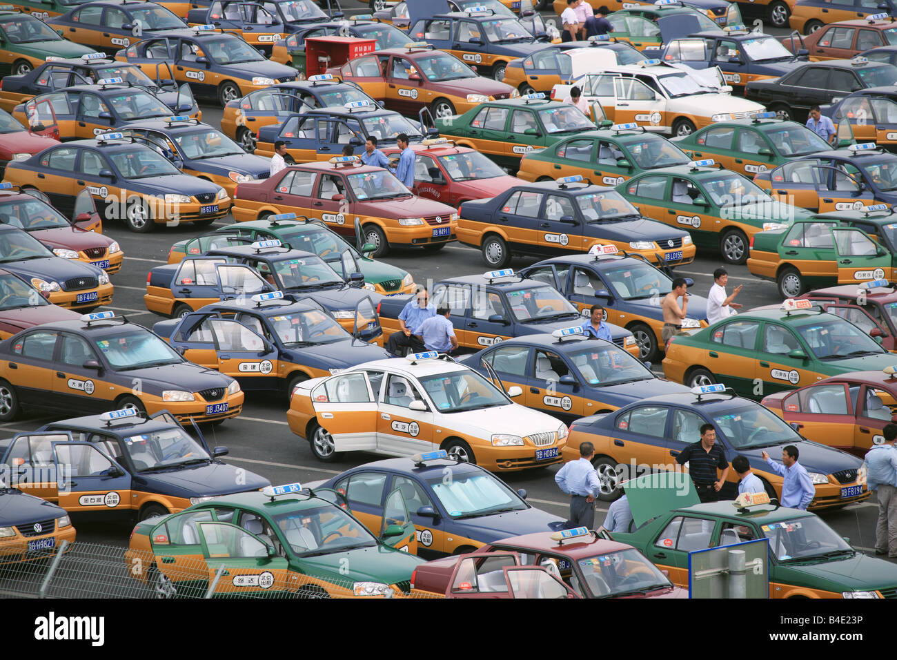 Parking Lot In Airport,Beijing,China Stock Photo - Alamy
