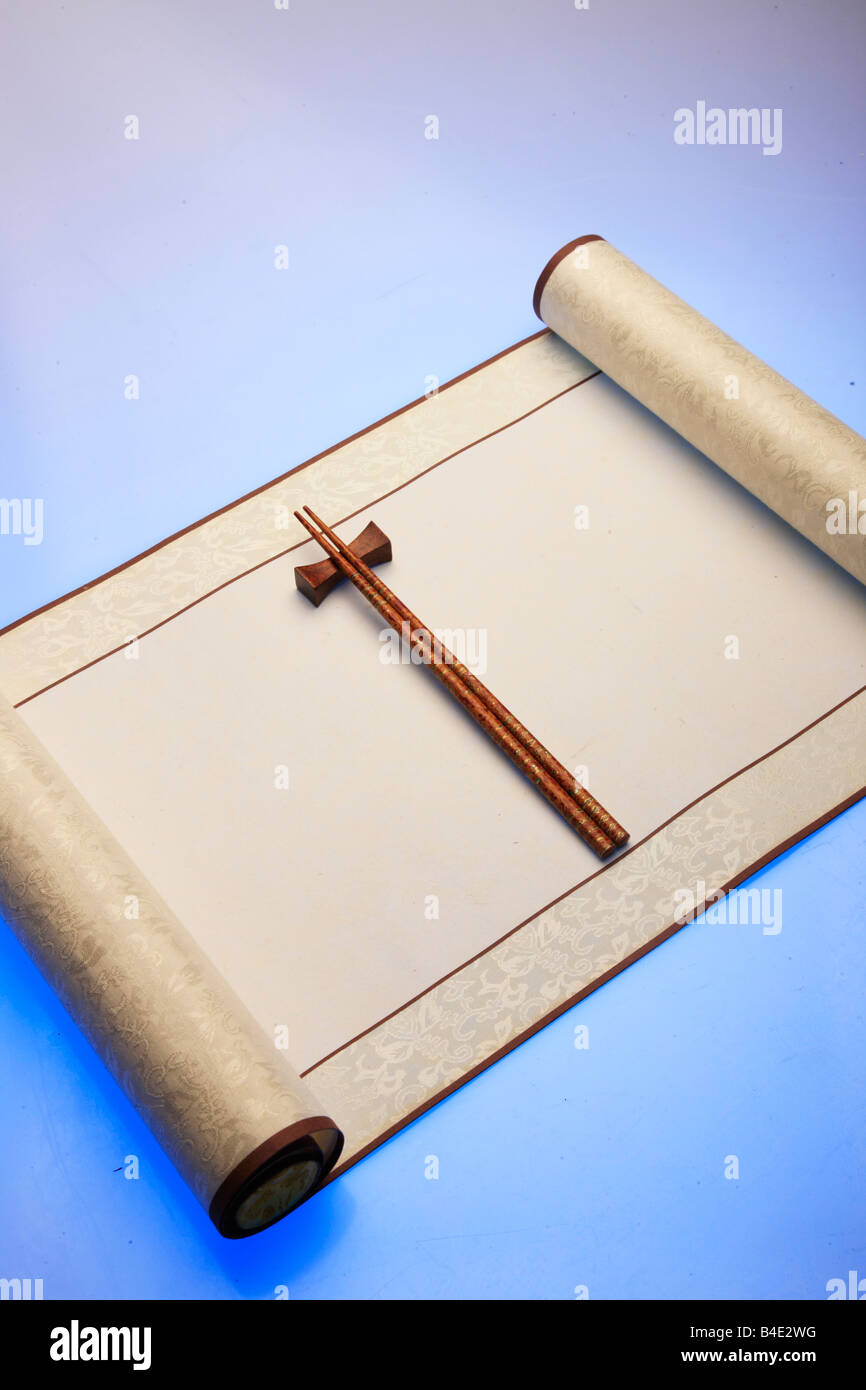 Chinese Traditional Scroll,Still Life Stock Photo - Alamy