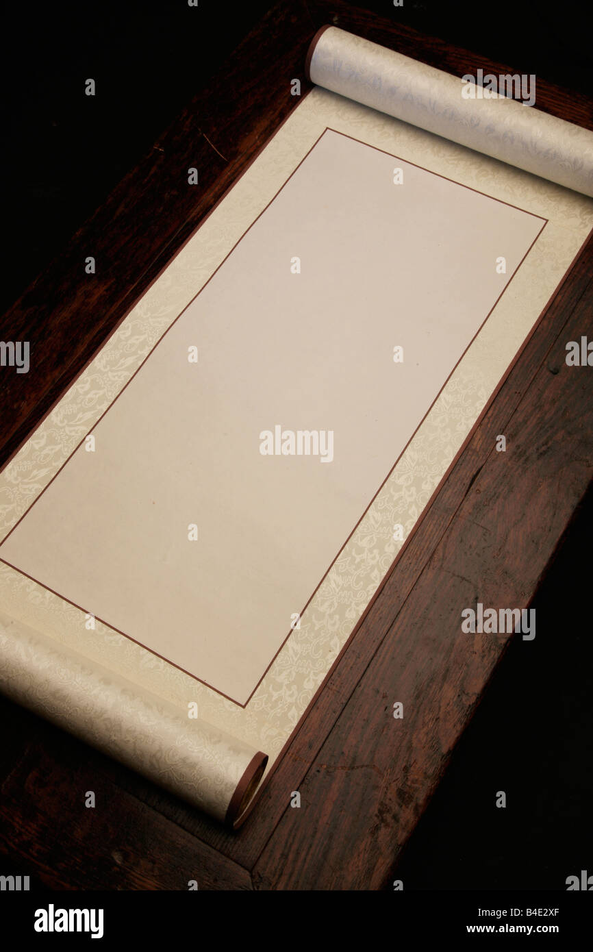 Chinese Traditional Scroll,Still Life Stock Photo - Alamy