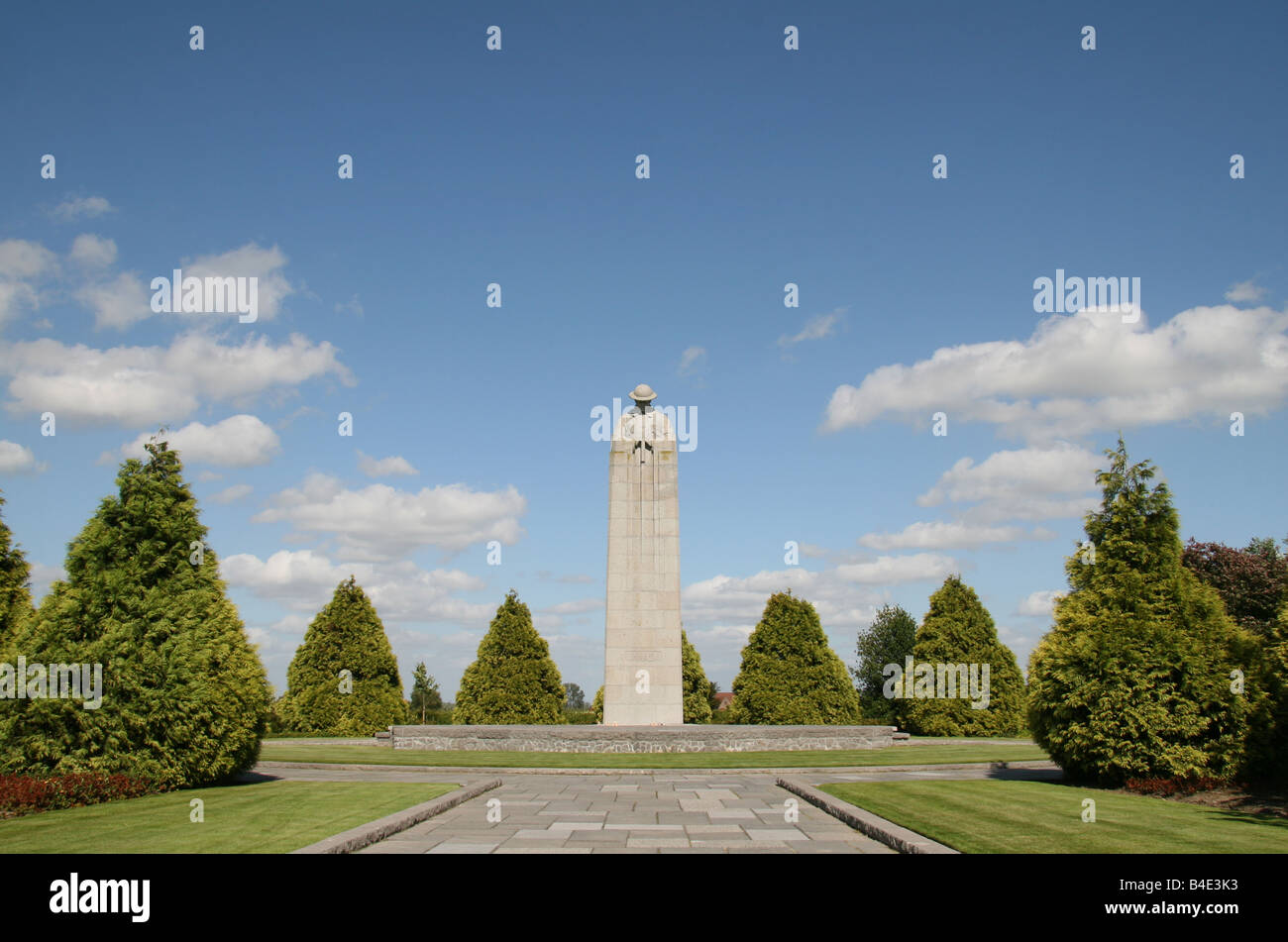 The Canadian Brooding Soldier memorial at Vancouver Corner, St Juliaan ...
