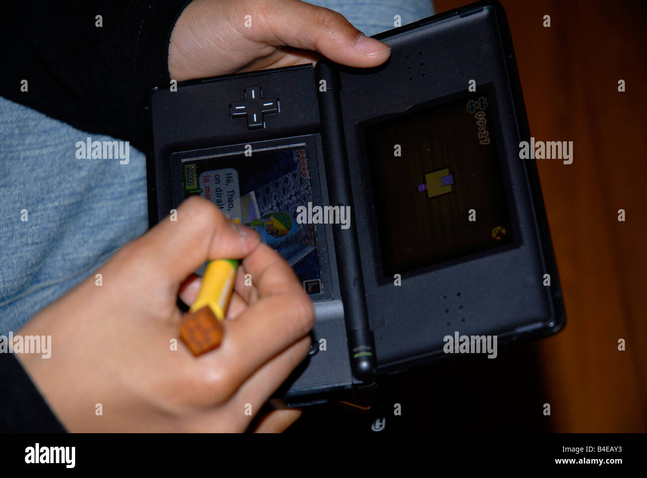 boy playing with Nintendo DS Lite Stock Photo - Alamy
