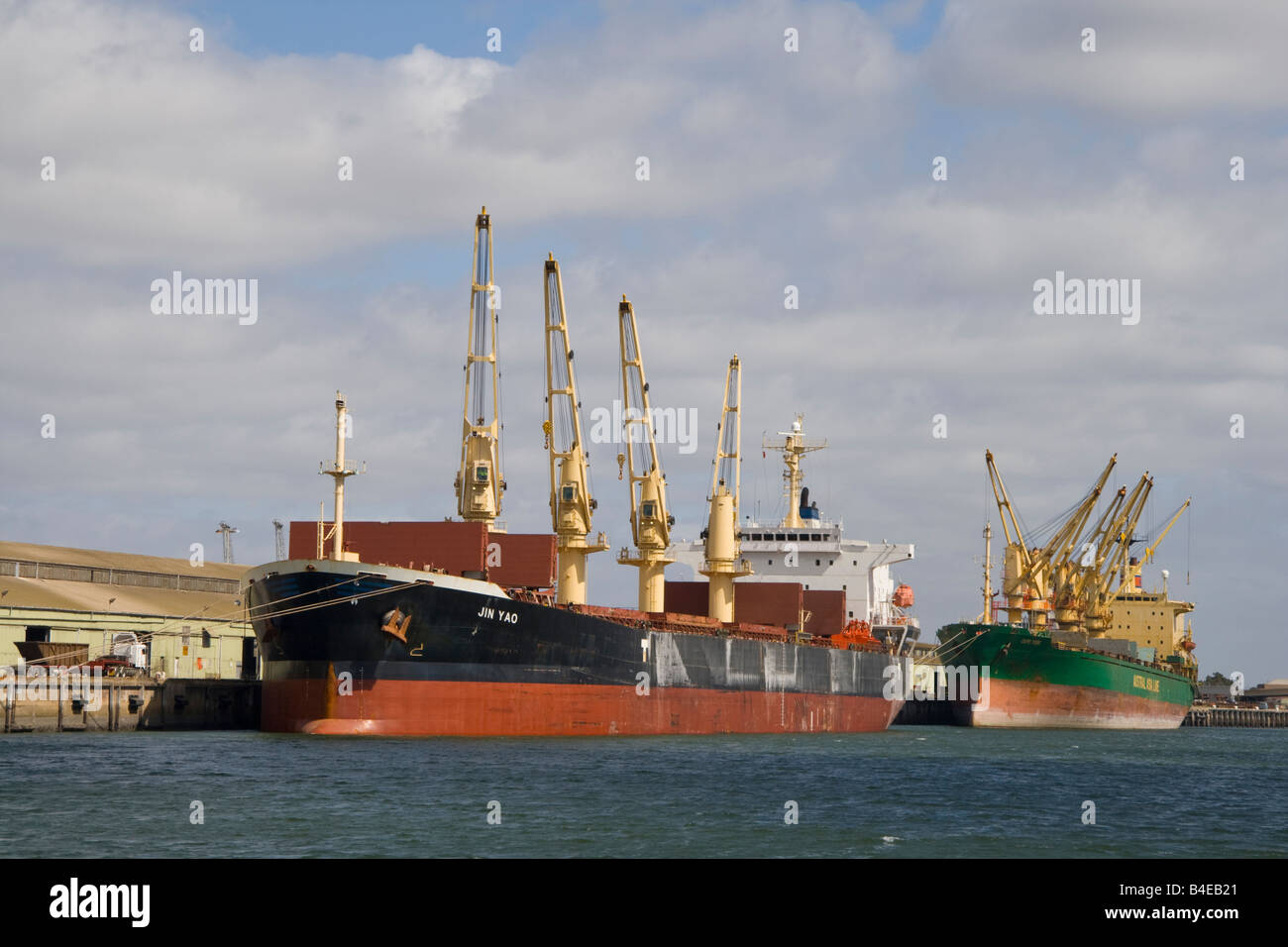Container ships in the Port River, Adelaide, South Australia Stock ...