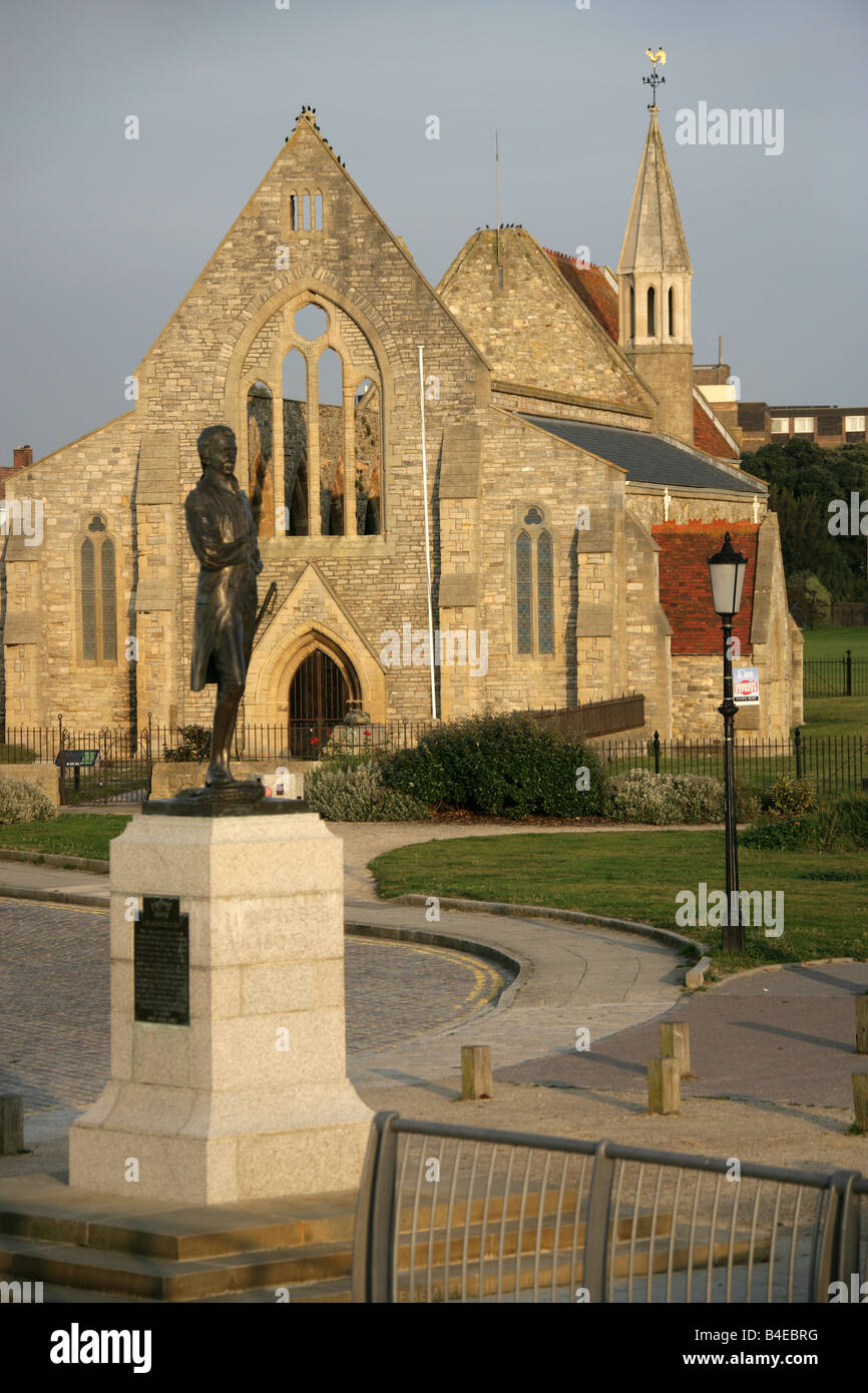 City of Portsmouth, England. The derelict Old Garrison Church at Old ...