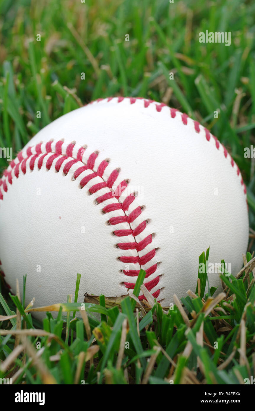 Baseball in grass Stock Photo - Alamy