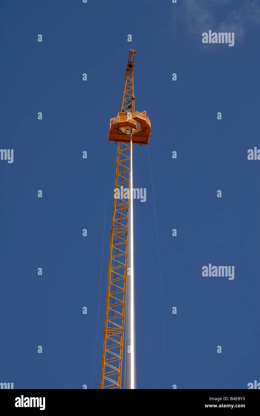 The Spire lights repair in O'Connell street Dublin Ireland Stock Photo ...