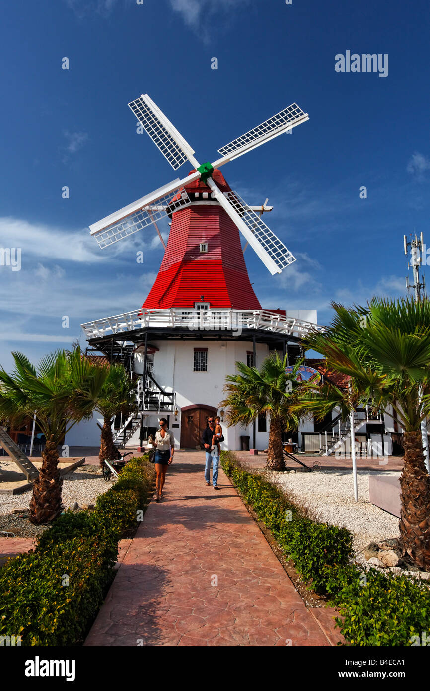 West Indies Aruba The Mill dutch wind mill De Olde Molen Stock Photo ...