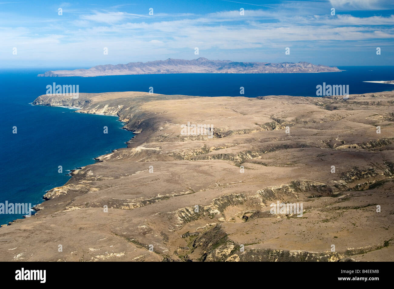 Aerial view of Santa Rosa and Santa Cruz Islands of the California ...