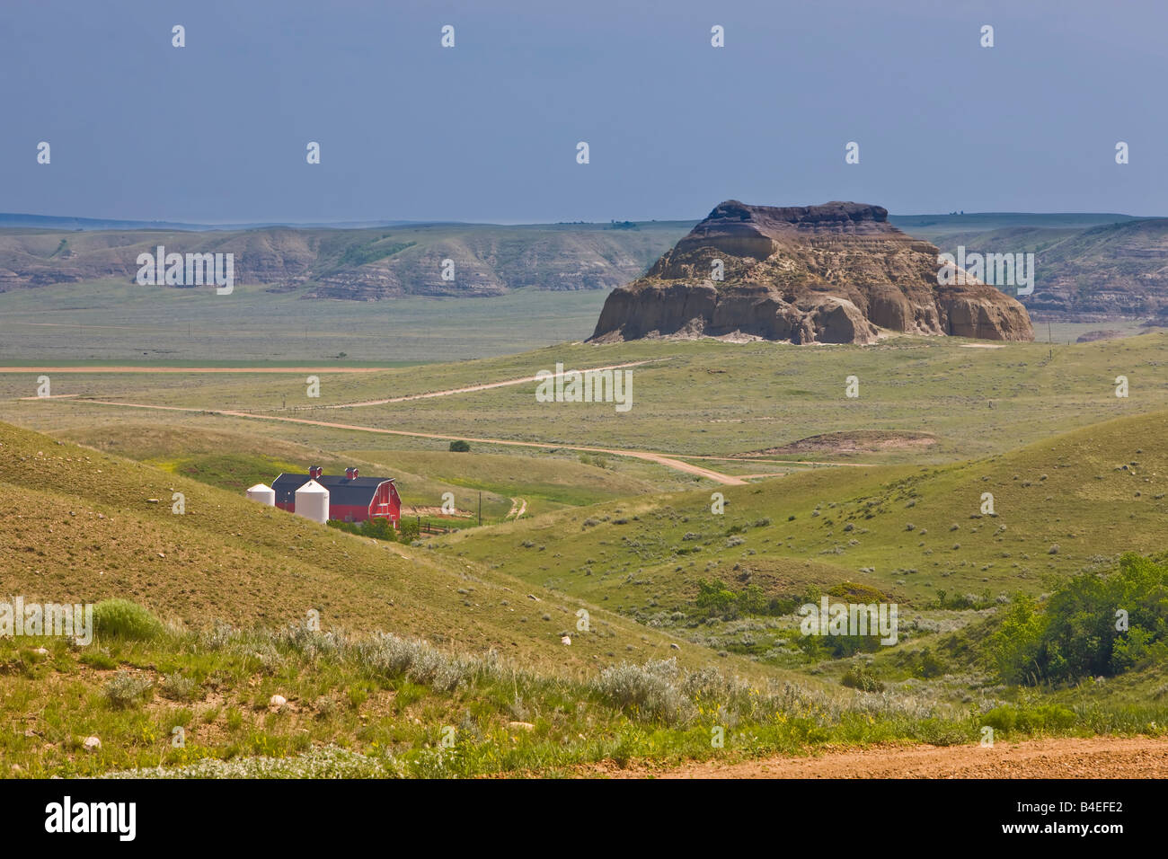 Castle Butte in the Big Muddy Badlands of southern Saskatchewan, Canada ...
