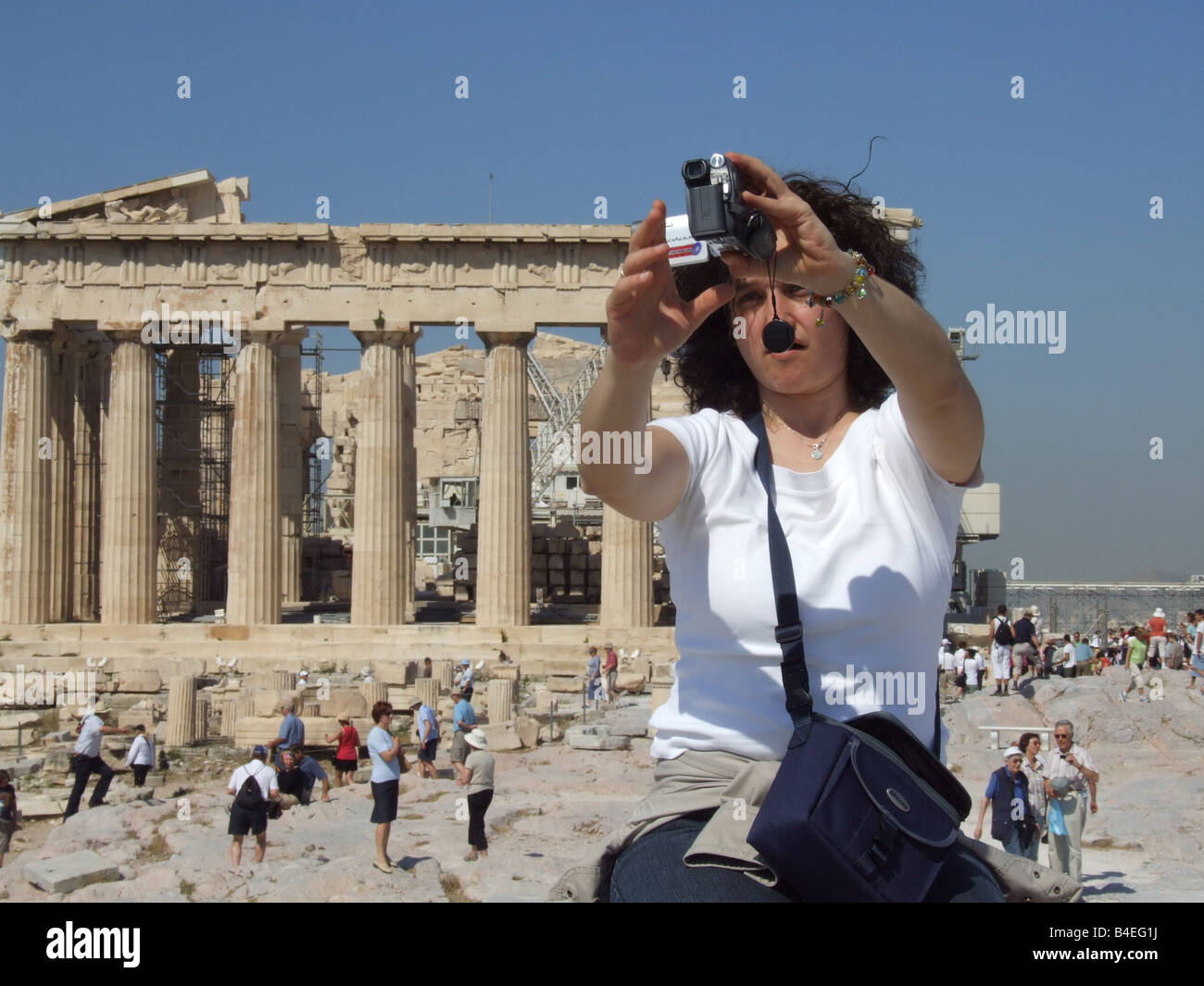 Greece athens man taking hi-res stock photography and images - Alamy