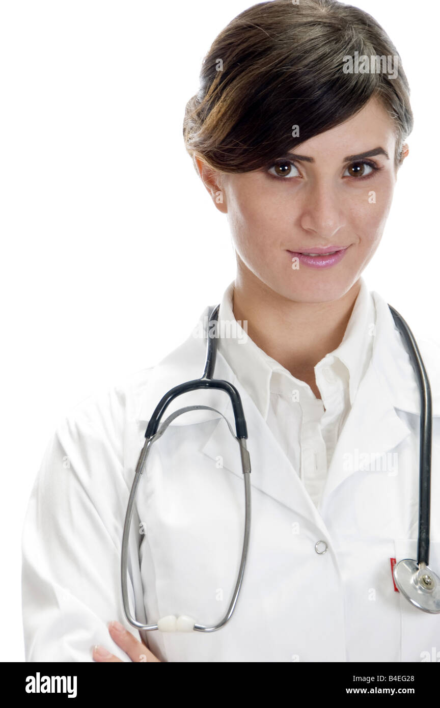 portrait of lady doctor with stethoscope Stock Photo - Alamy
