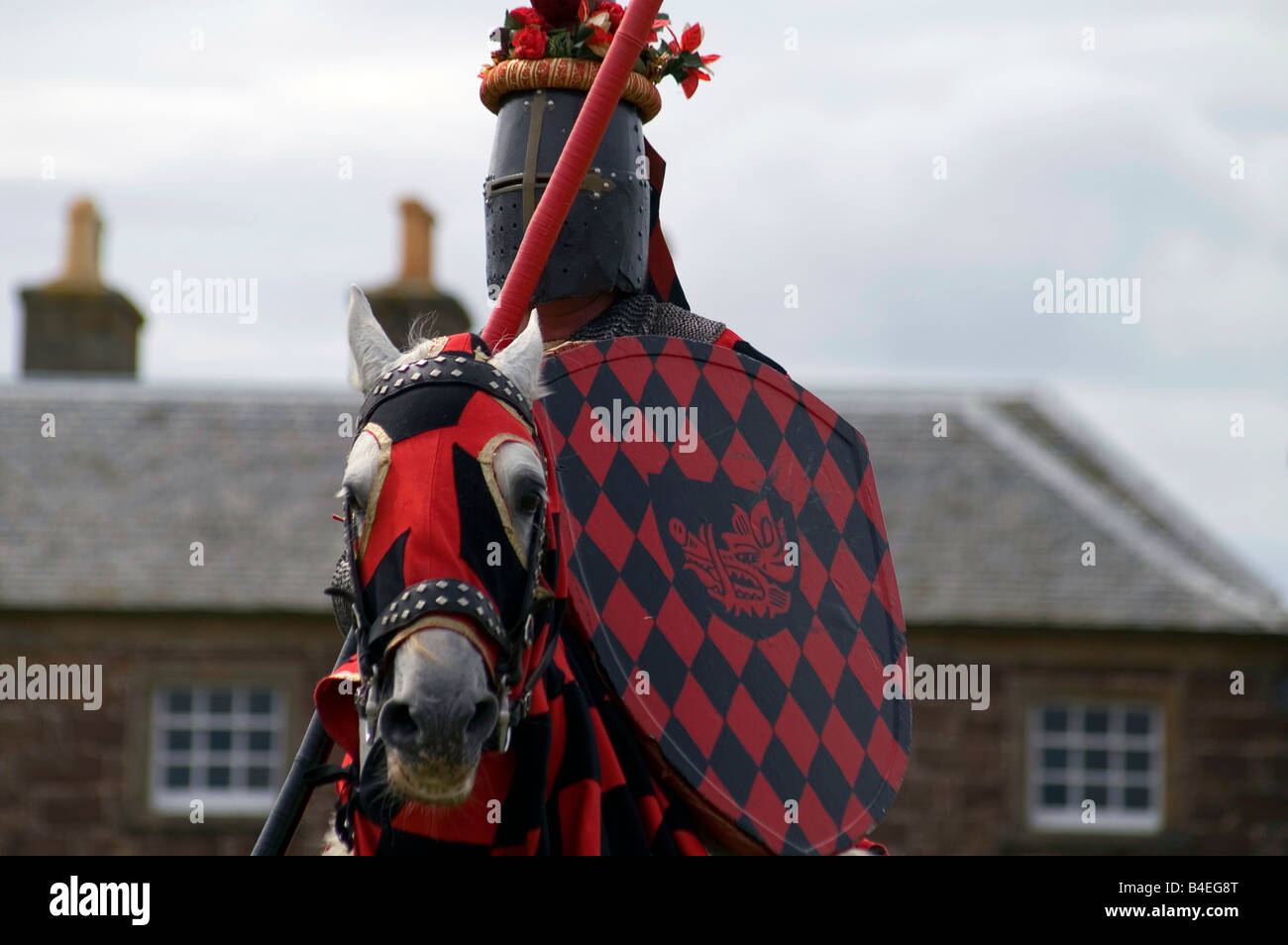 Knight on Horseback Stock Photo - Alamy