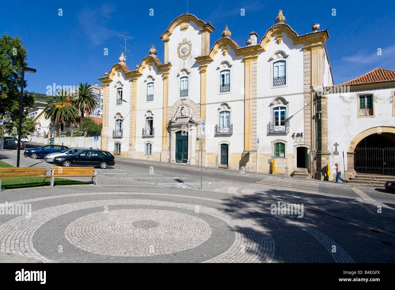 Facade of the Misericordia building in the city of Portalegre, Portugal ...