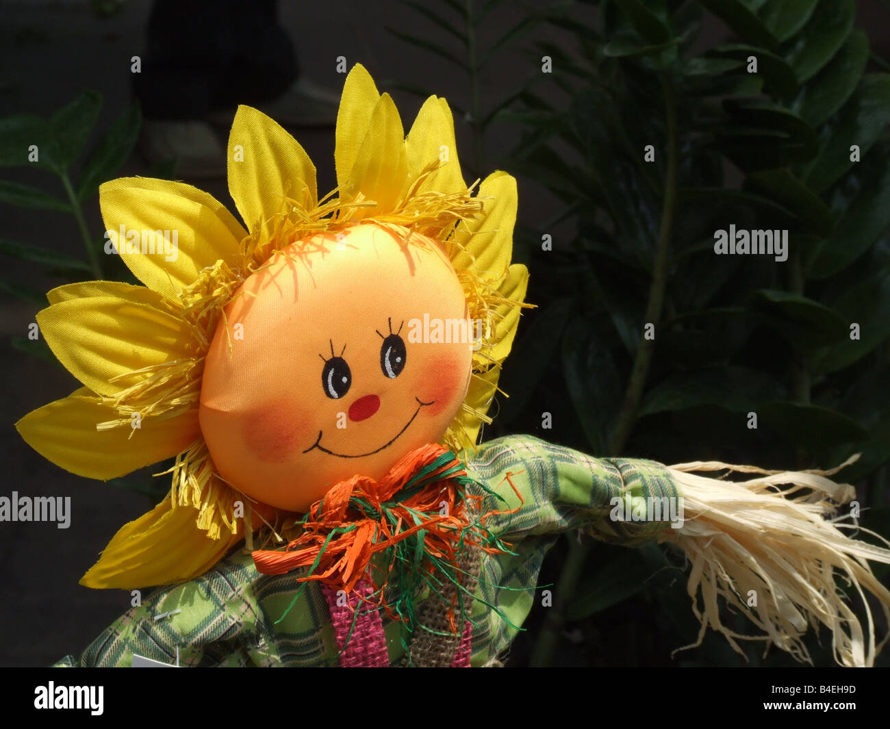 smiley face sunflower doll Stock Photo - Alamy