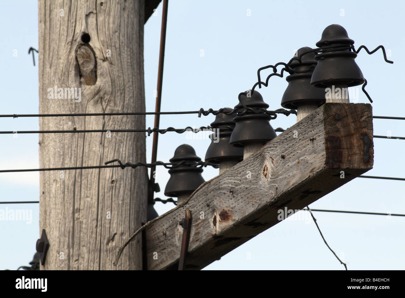 Abandoned Telegraph Lines Along Railway Ontario Canada Stock Photo - Alamy