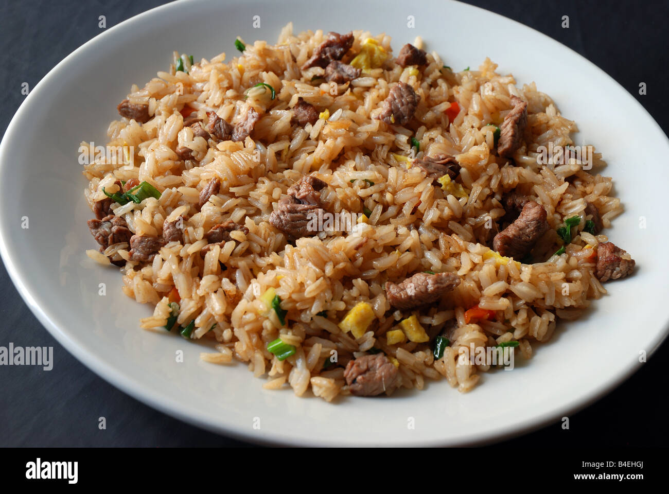 A dish of 'Arroz Chaufa', the typical Peruvian fried rice Stock Photo ...