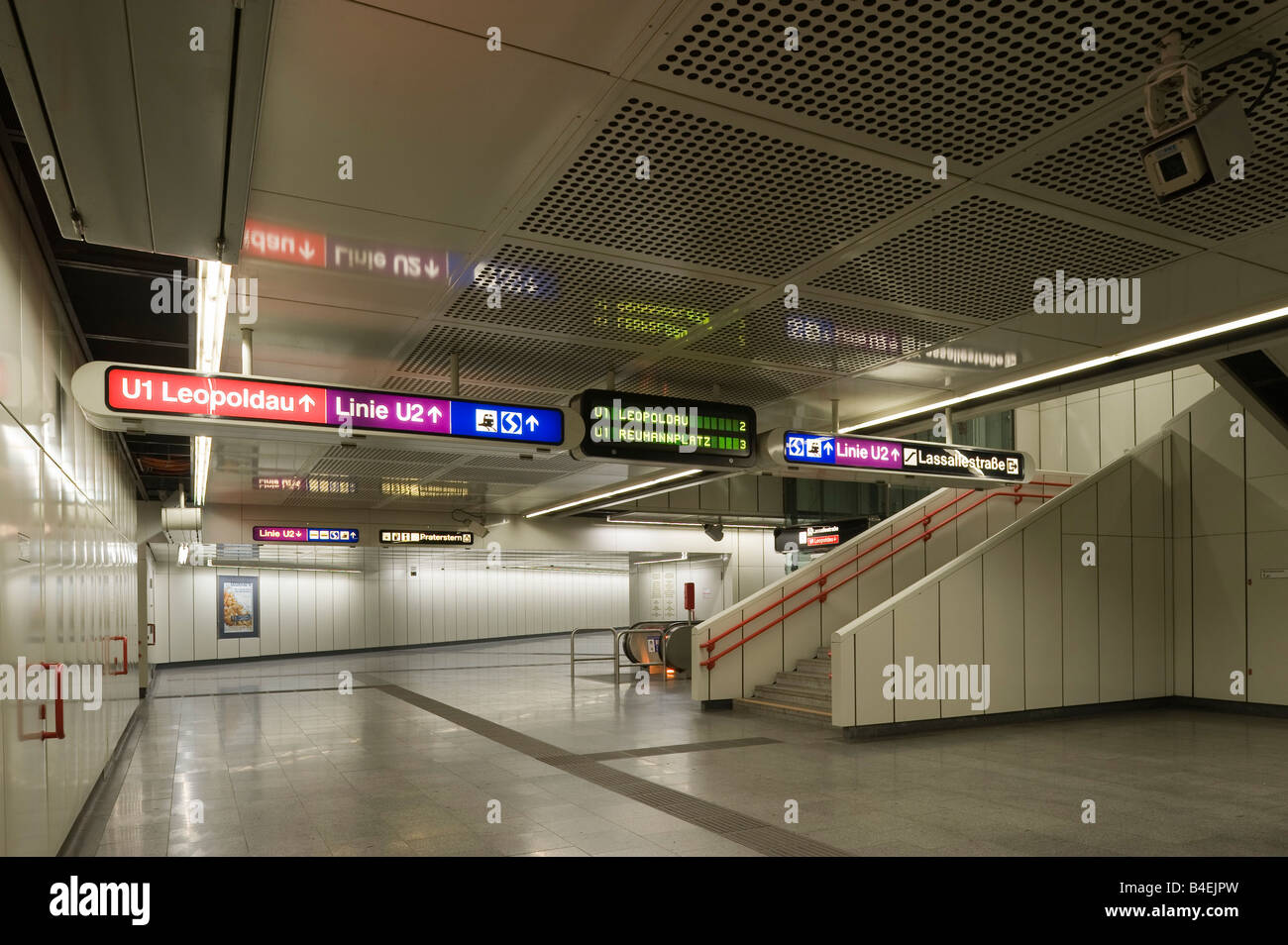 Vienna U2 Underground Station Praterstern Stock Photo - Alamy