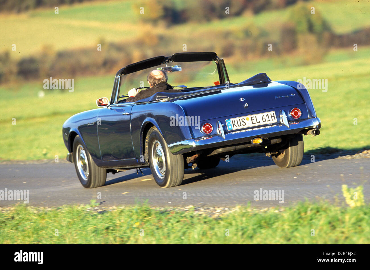 Car, Facel Vega III convertible, model year 1963, blue, vintage car ...
