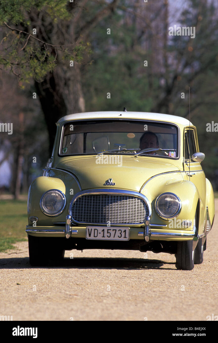 Car, DKW 3=6 special class, model year approx. 1957, yellow-white ...