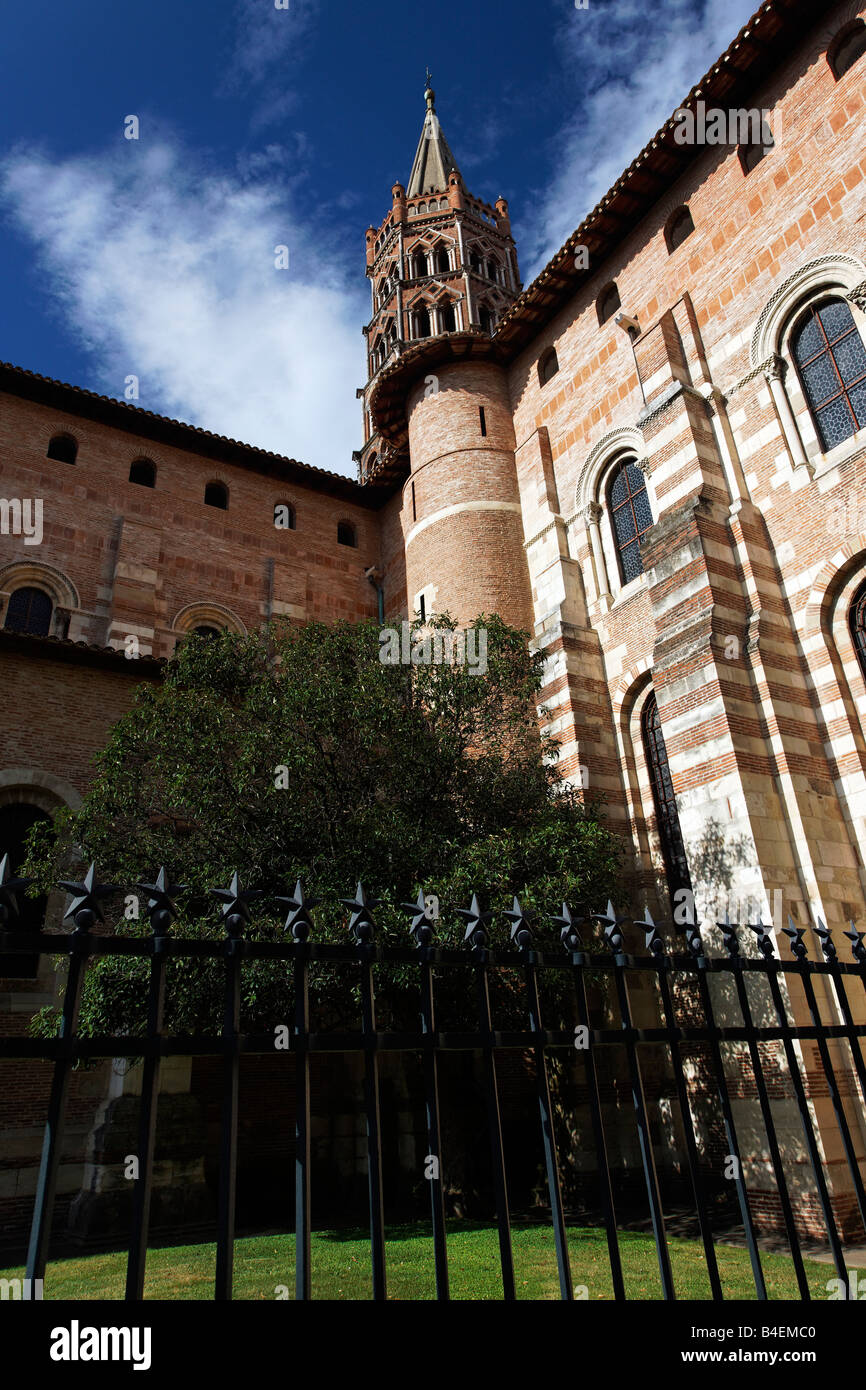 The Basilique St-Sernin, Saint-Sernin basilica, in Toulouse Stock Photo ...