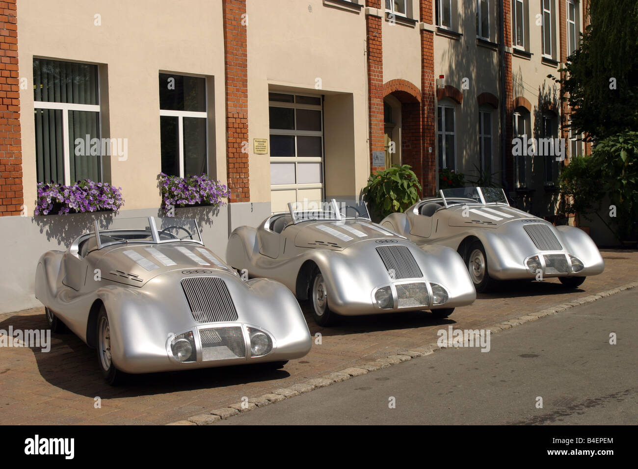 Car, Wanderer Stromlinie, vintage car, 1930s, thirties, silver ...