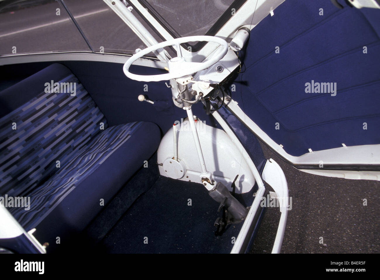 Car, BMW Isetta, vintage car, below 1950s, fifties, white-blue ...