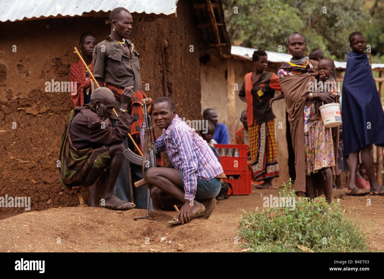 Ethnic Karamojong villagers in Karamoja, Uganda Stock Photo - Alamy