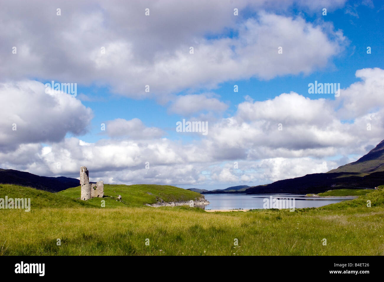 Ardvreck Castle in Inchnadamph, along the road from Ullapool to Durness ...