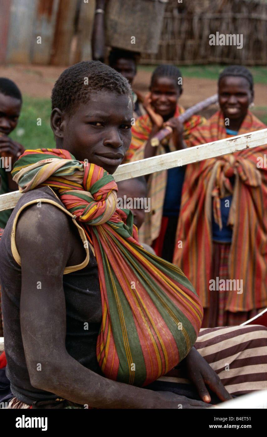 Ethnic Karamojong villagers in Karamoja, Uganda Stock Photo - Alamy