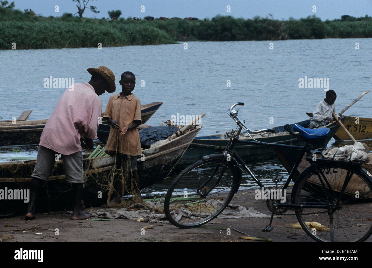 Fishing in Uganda Stock Photo - Alamy