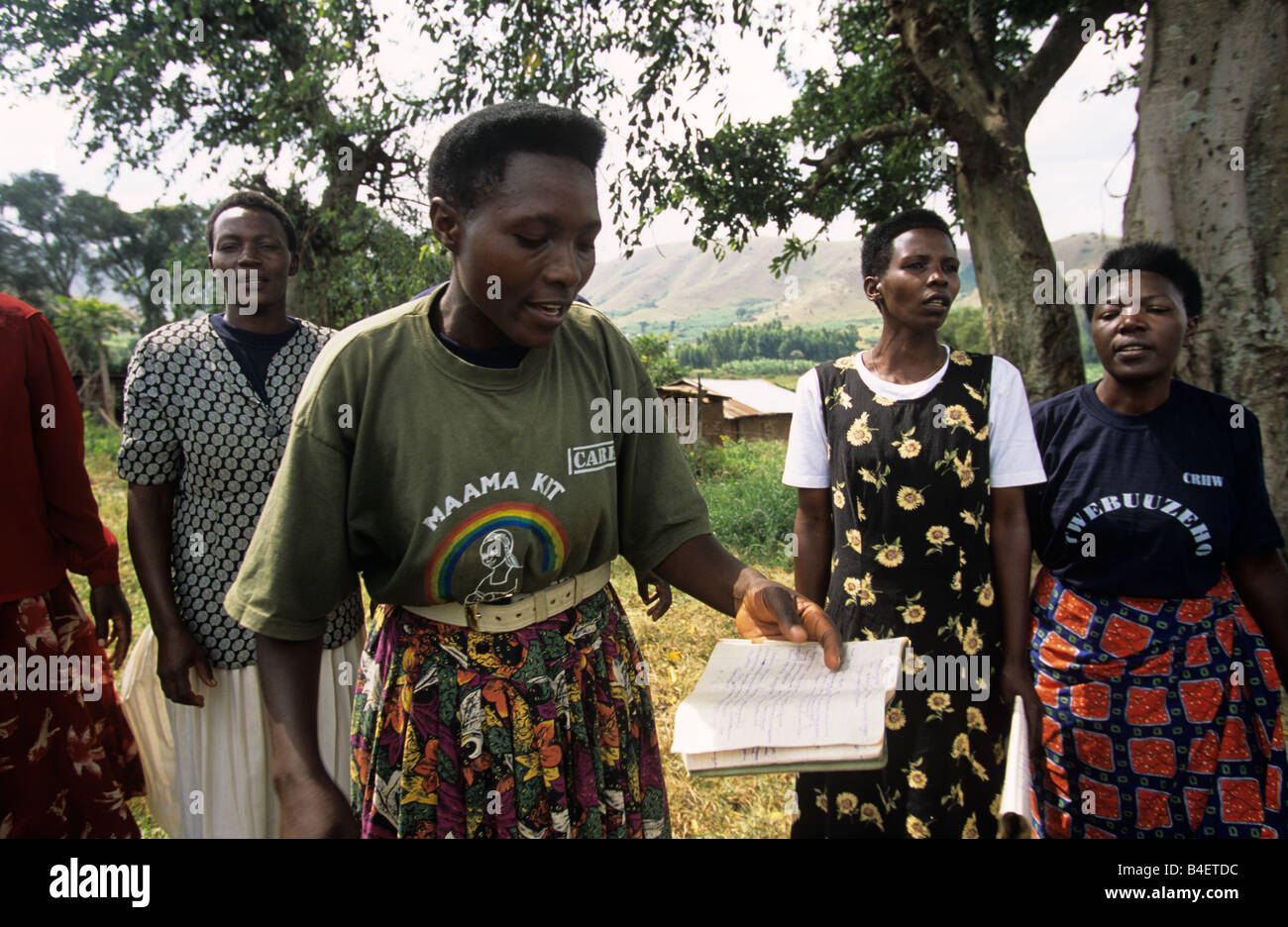 Members of the Community Reproductive Health Workers (CRHW) perform a ...