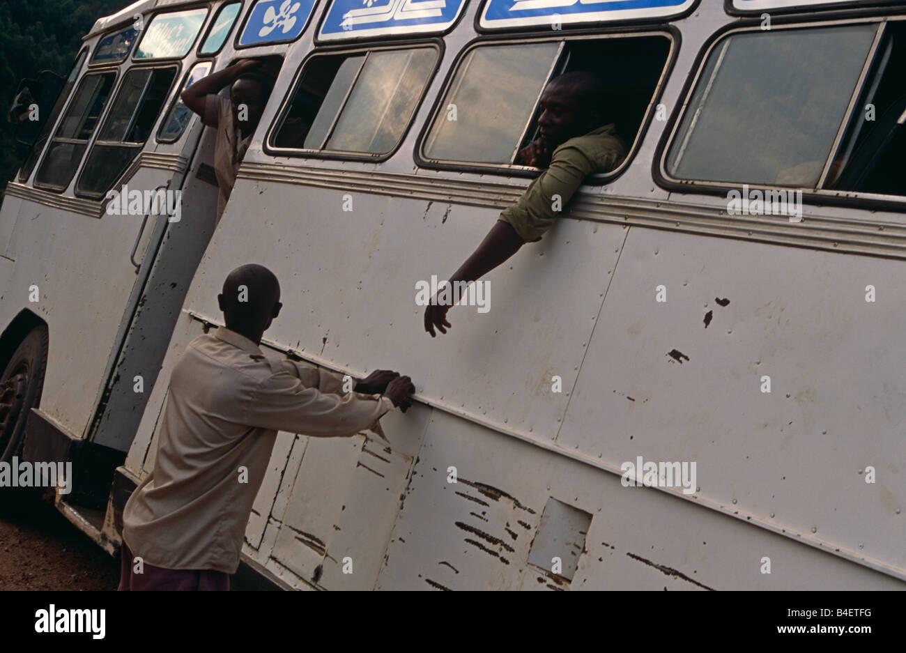 Bus transport in Uganda Stock Photo - Alamy