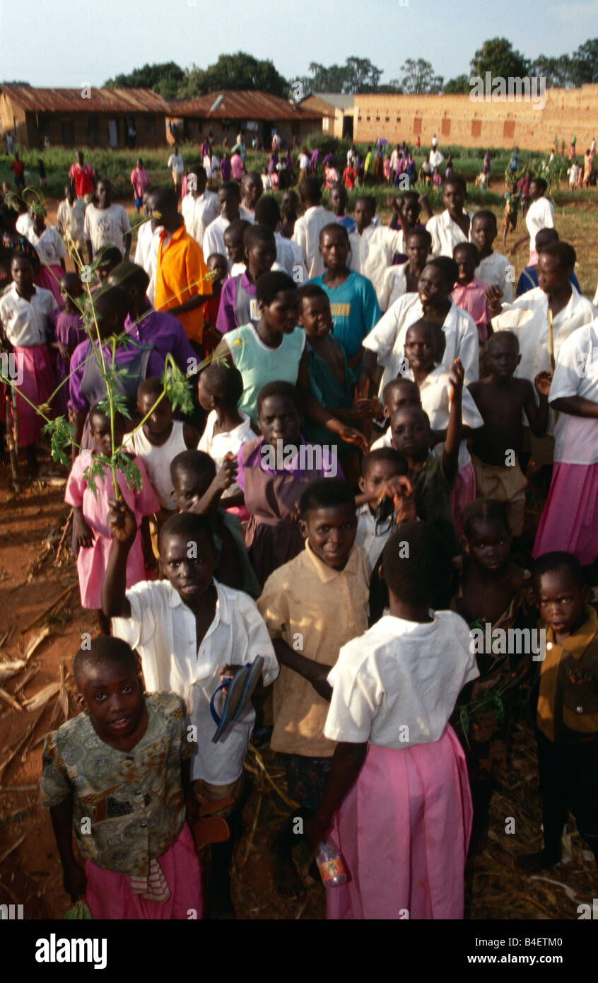Teenage children in school, Uganda Stock Photo - Alamy