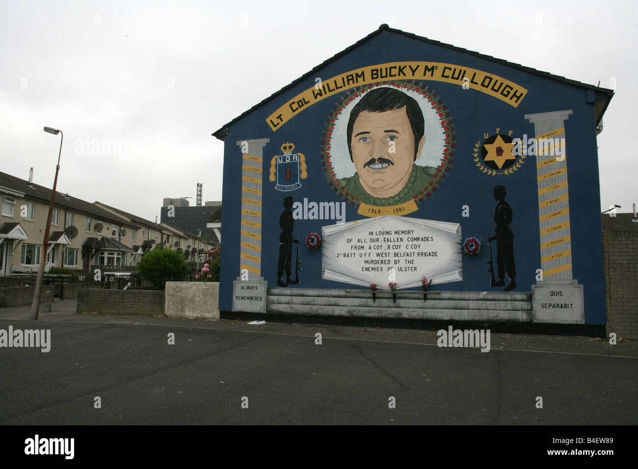 Loyalist mural commemorating william bucky hi-res stock photography and ...