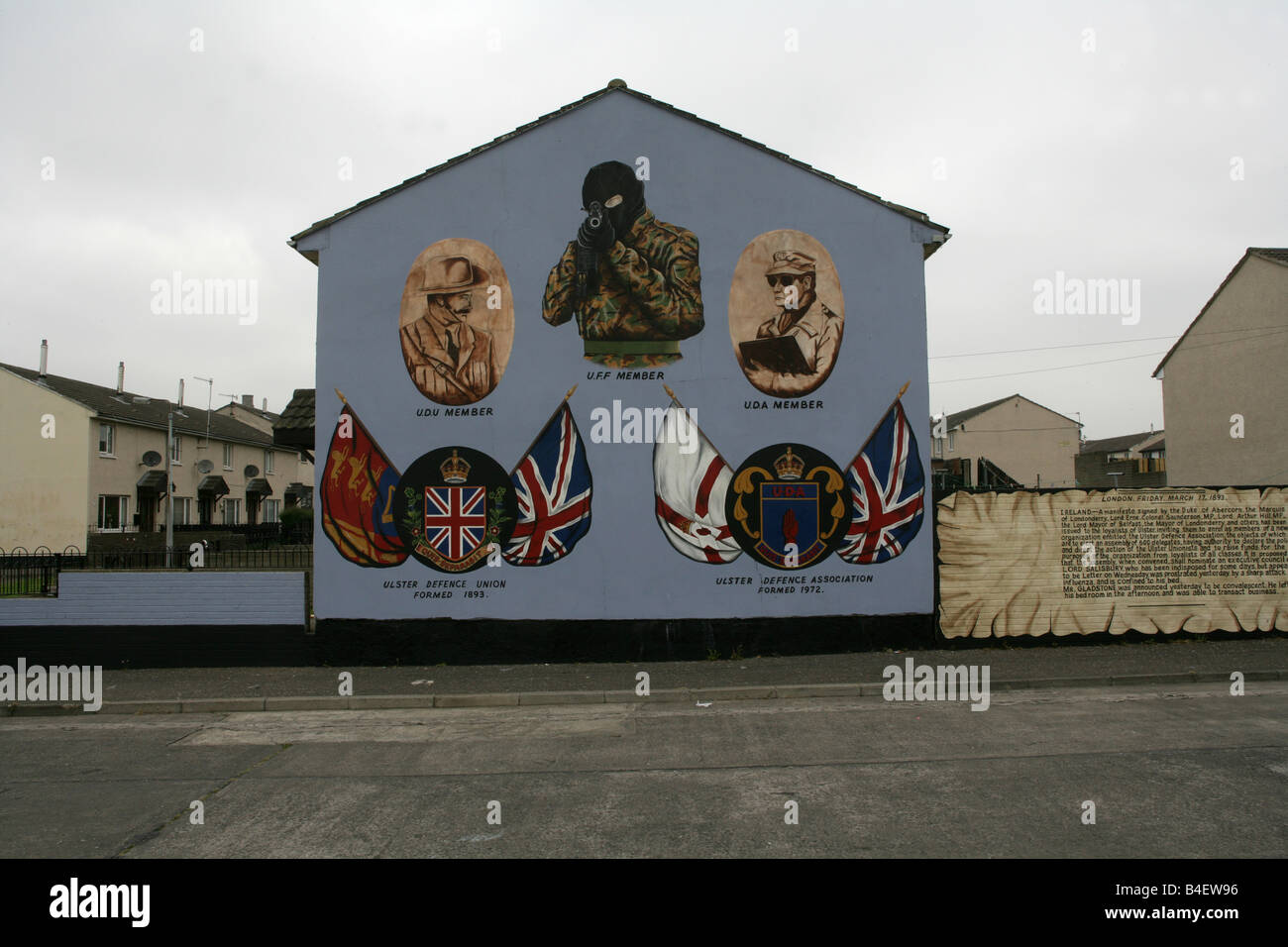 Loyalist mural in Belfast, Northern Ireland, UK Stock Photo - Alamy