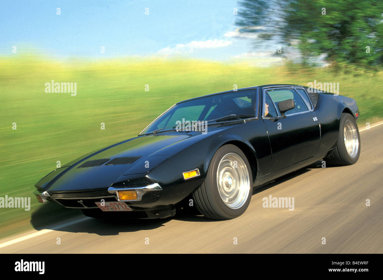 Car, Detomaso Pantera, sports car, black, Coupé, Coupe, model year 1970 ...
