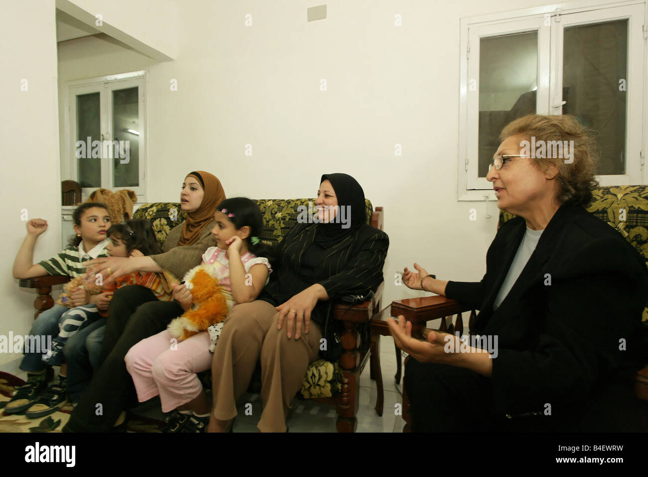 An Iraqi refugee family at home in Cairo, Egypt Stock Photo - Alamy