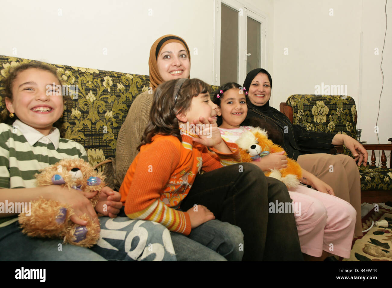 An Iraqi refugee family at home in Cairo, Egypt Stock Photo - Alamy