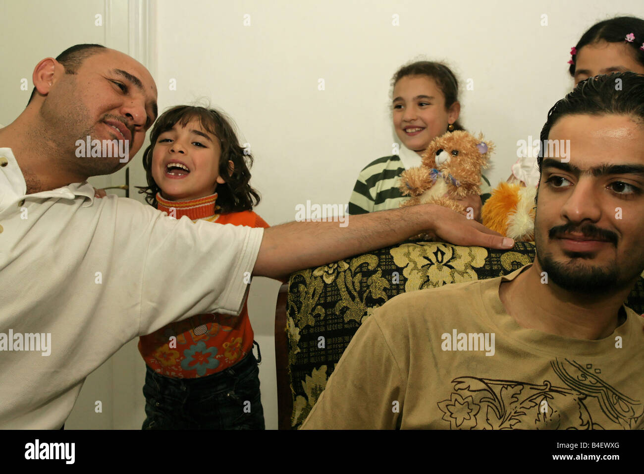 An Iraqi refugee family at their home in Cairo, Egypt Stock Photo - Alamy